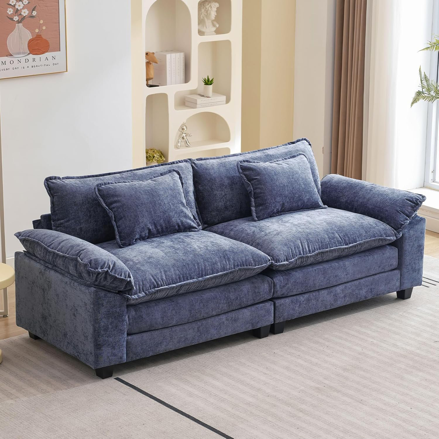 Latitude Run® 86“ Comfy Cloud Couch Loveseat Sofa for Living Room Bedroom & Reviews | Wayfair