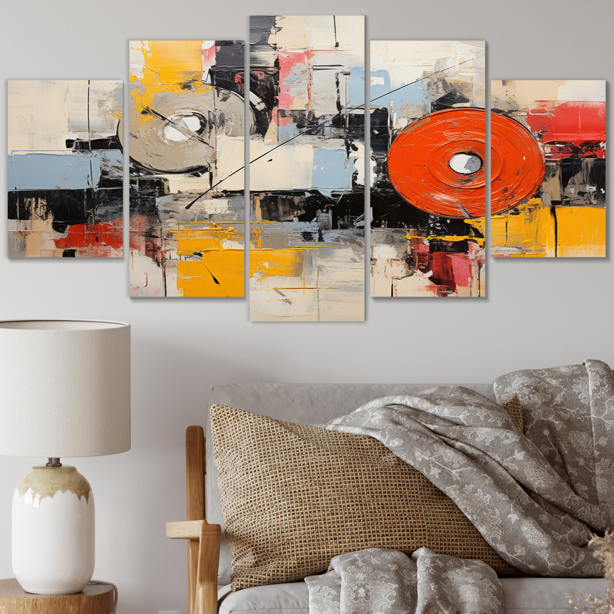 Wrought Studio Collage Rhythm - Abstract Collages Wall Art Print - 5 ...