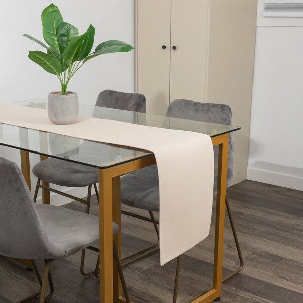 Flato Home Premium Solid Table Runner Taupe - Wayfair Canada