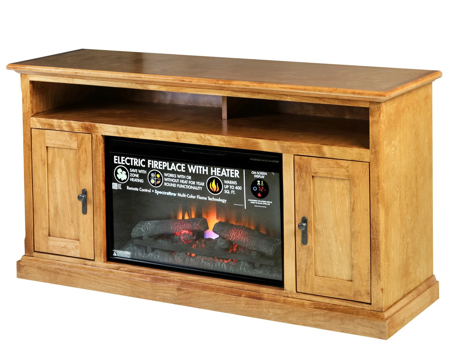 Red Barrel Studio Electric Fireplace Unit With Doors - Wayfair Canada