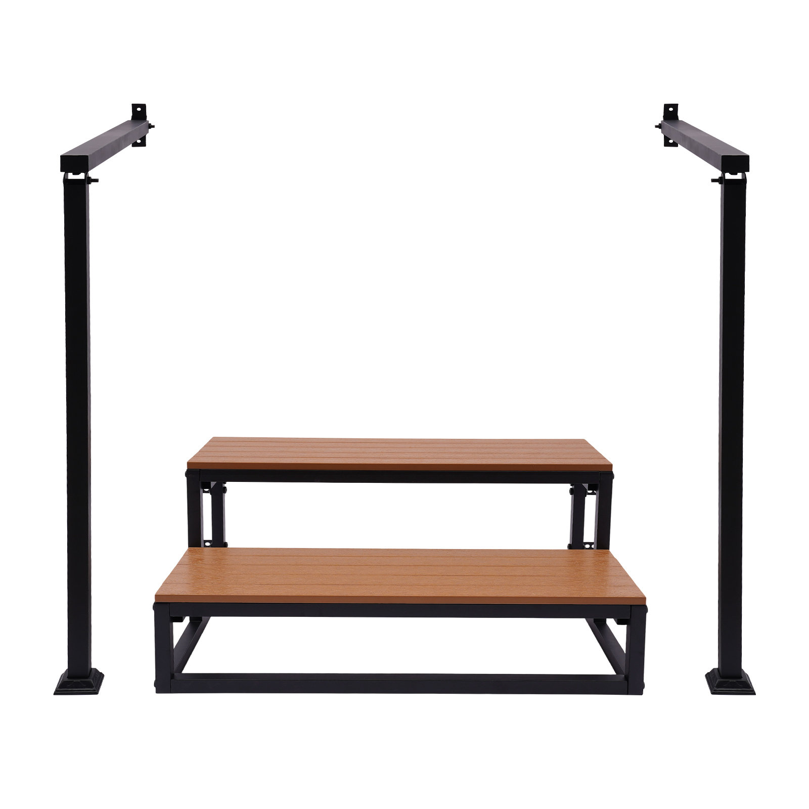 Latitude Run® 2-Step/3-Step Modern Wood Garage Stairs Ladder With ...
