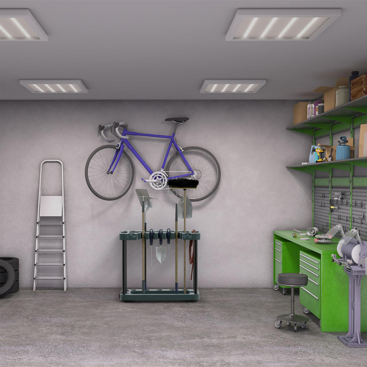 Stalwart Gardening Tools Organizer - Garage Organization and Storage ...