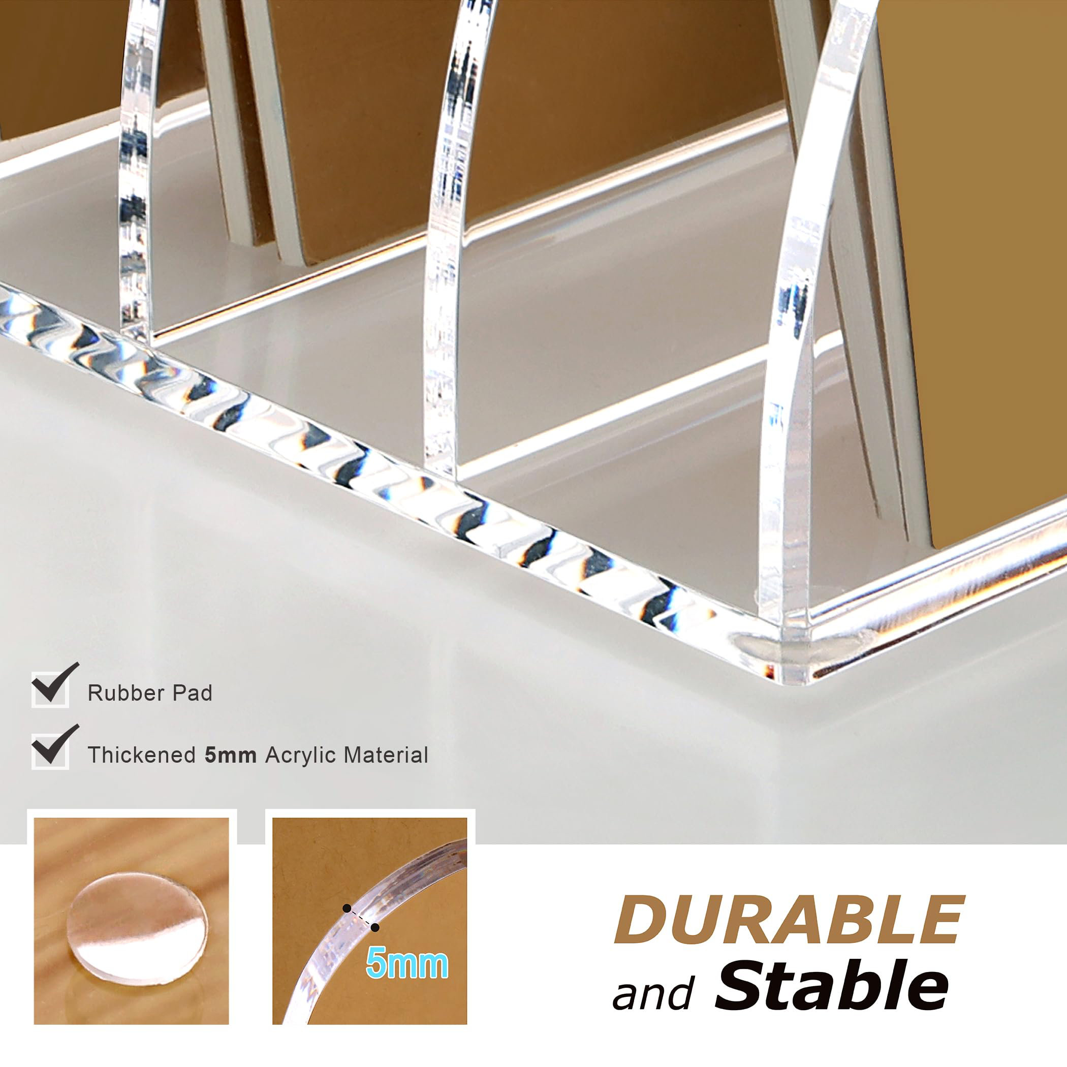 17 Stories 6 Vertical Compartments Desk Document Sorter Organizer | Wayfair