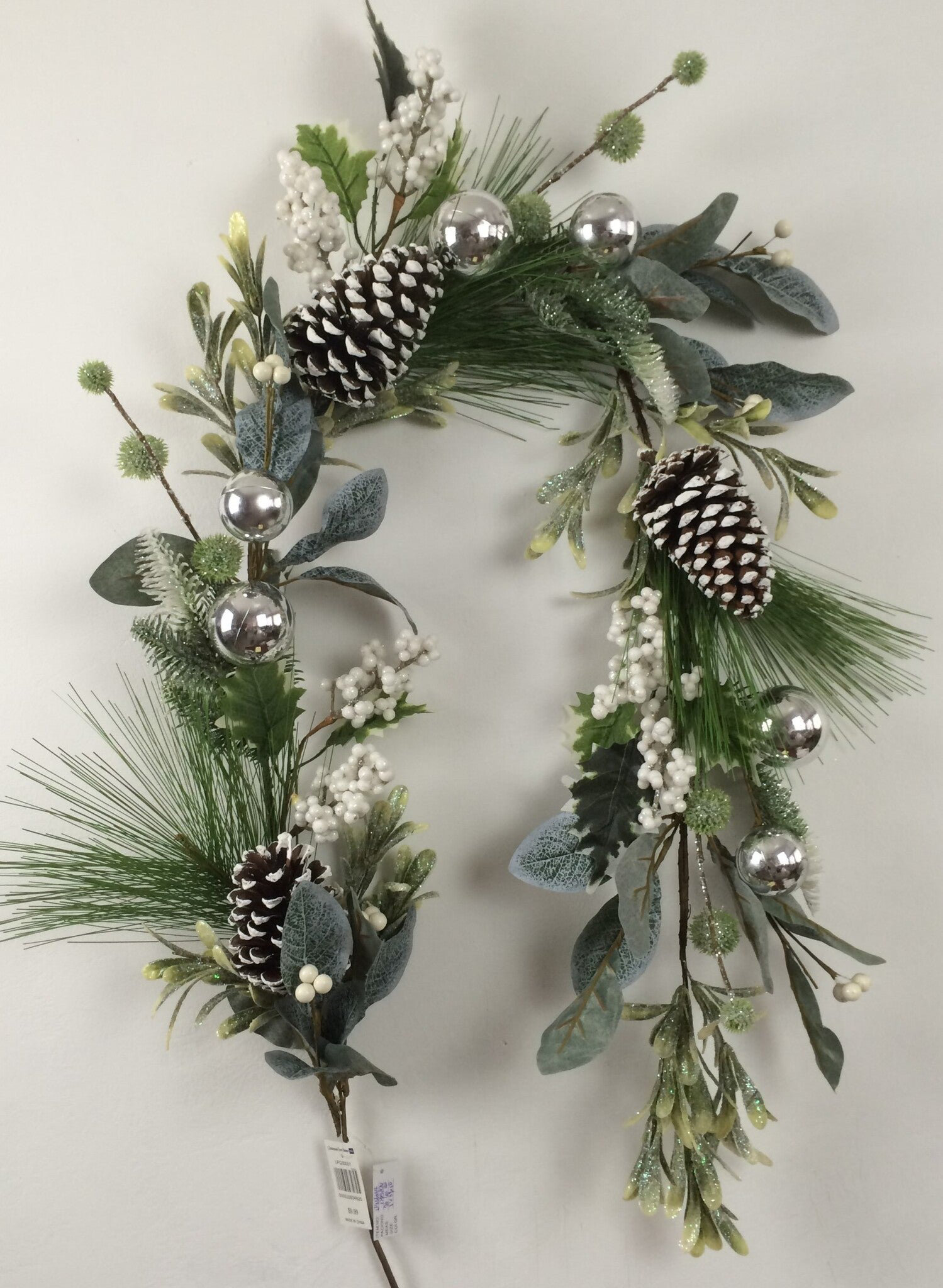 The Holiday Aisle® 0.67' Garland with Balls and Greens | Wayfair