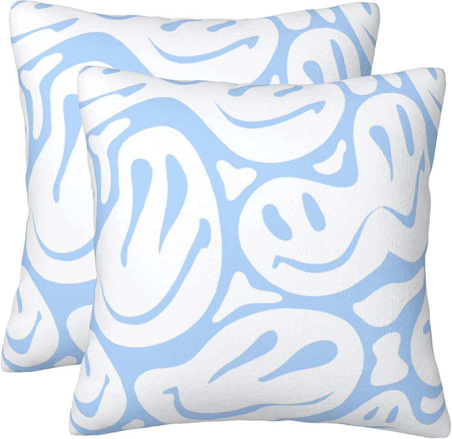 COAHAHA Cute Light Blue Room Bedroom Decor Aesthetic Cool Throw Pillows ...