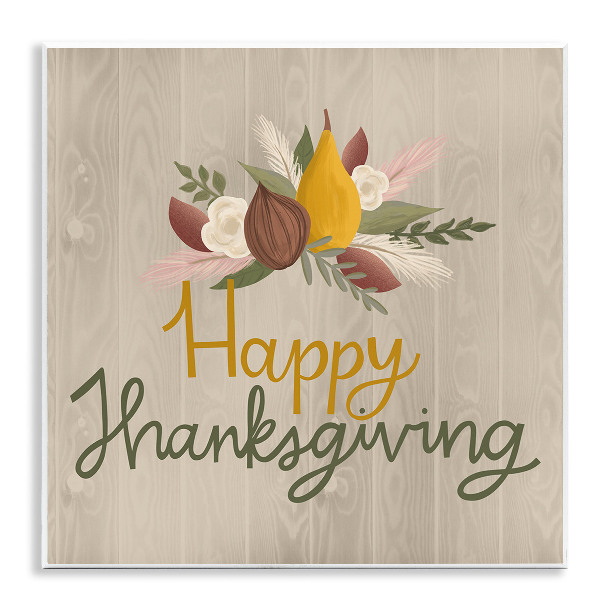 Ophelia & Co. Happy Thanksgiving Rustic Harvest Wall Plaque, design by ...