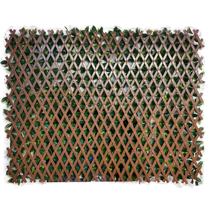 Arlmont & Co. 30" X 98" Expandable Pvc Faux Plant Trellis Lattice ...