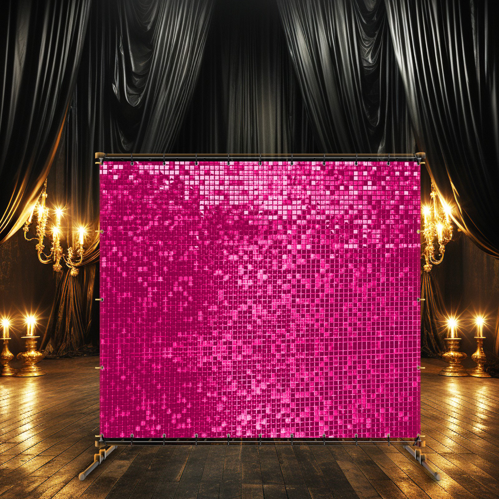 FashionSecretsLLC 12"x12" Clear Back Shimmer Sequin Wall Panels for ...