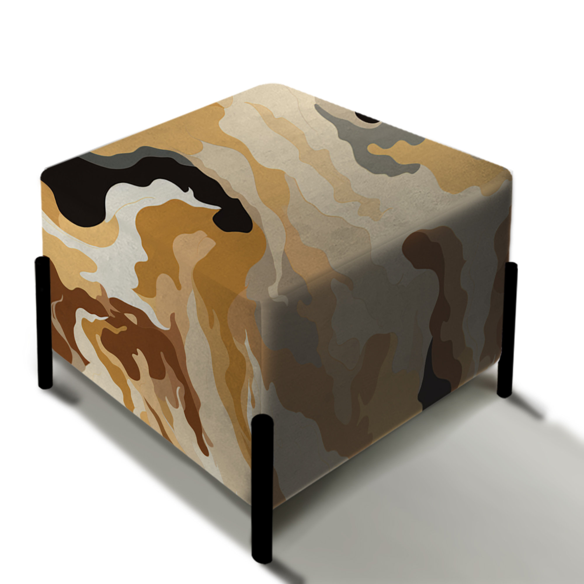 Design Art Desert Sand Dune Camouflage - Camouflage Square Ottoman ...
