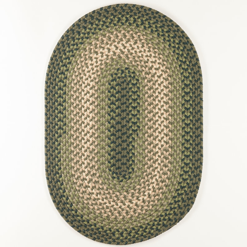 August Grove® Enos Handmade Braided Green Indoor / Outdoor Area Rug ...