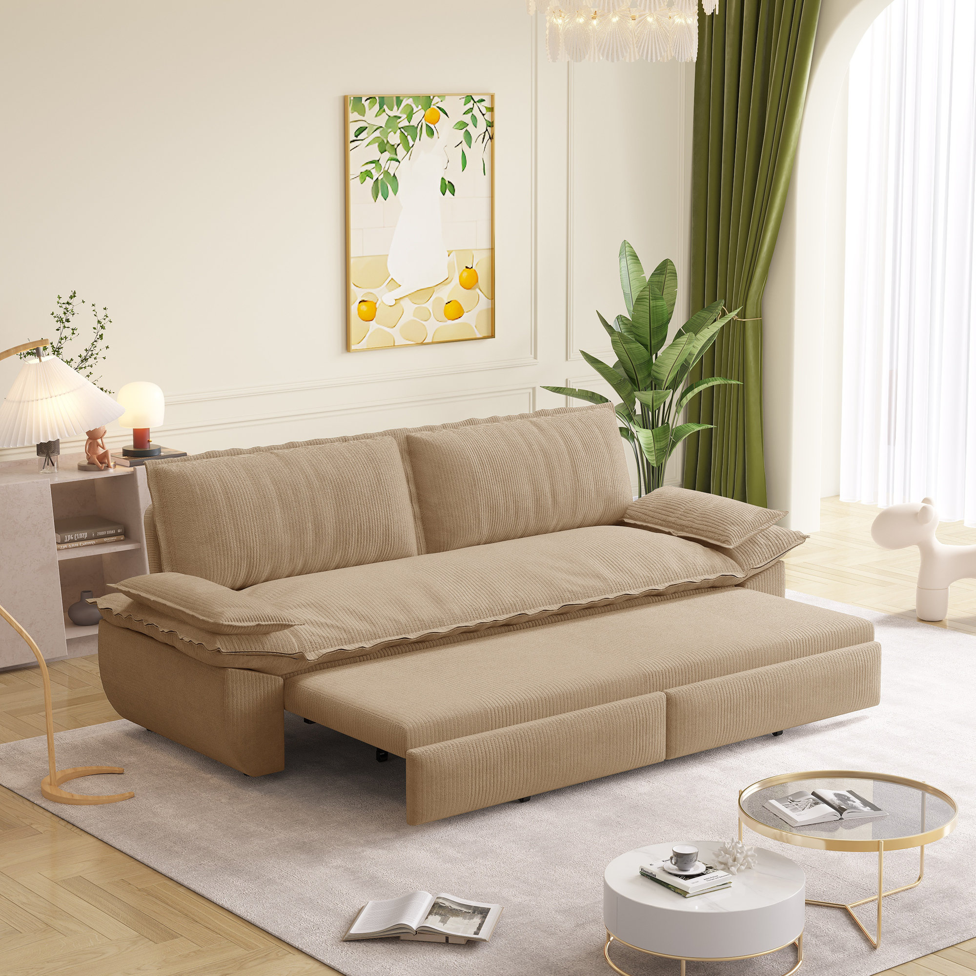 Latitude Run® 3-In-1 Convertible Sleeper Sofa - Wayfair Canada