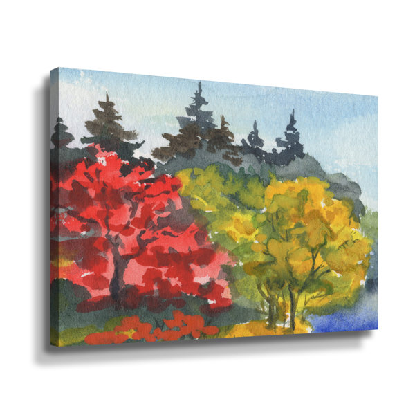 Millwood Pines Red And Yellow Trees In Pine Forest - Wayfair Canada