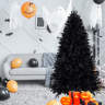 The Holiday Aisle® 8Ft Black Christmas Tree With 600 White LED Lights ...