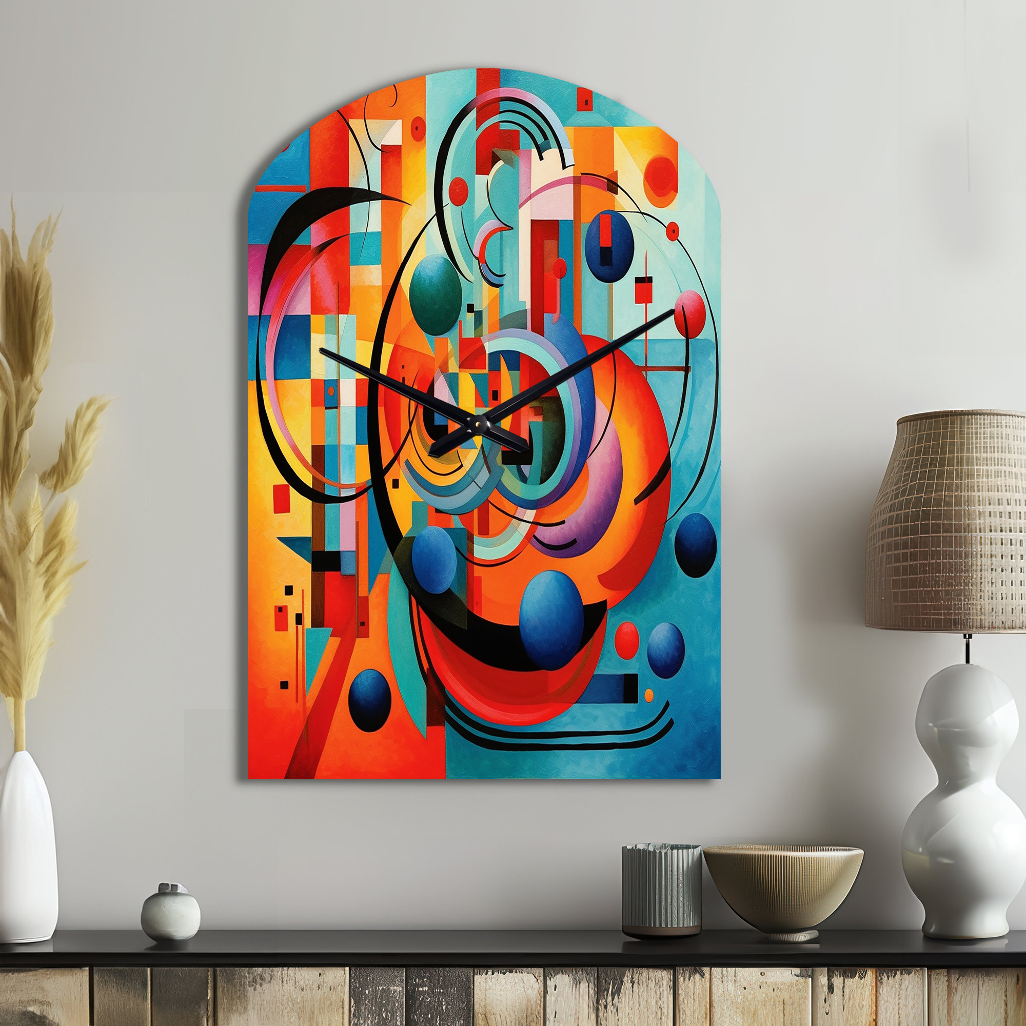 Design Art Orange Blue Geometry Unleashed IV - Abstract Shapes ...