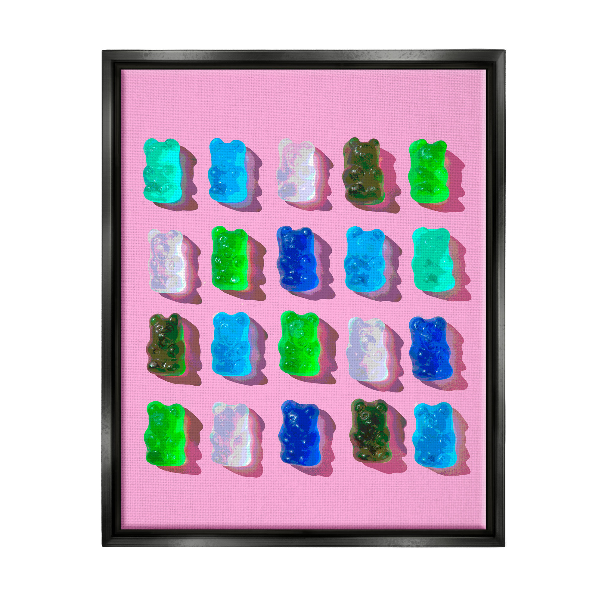 Stupell Industries Gummy Candy Bears Pattern Framed On Wood by Lil' Rue ...