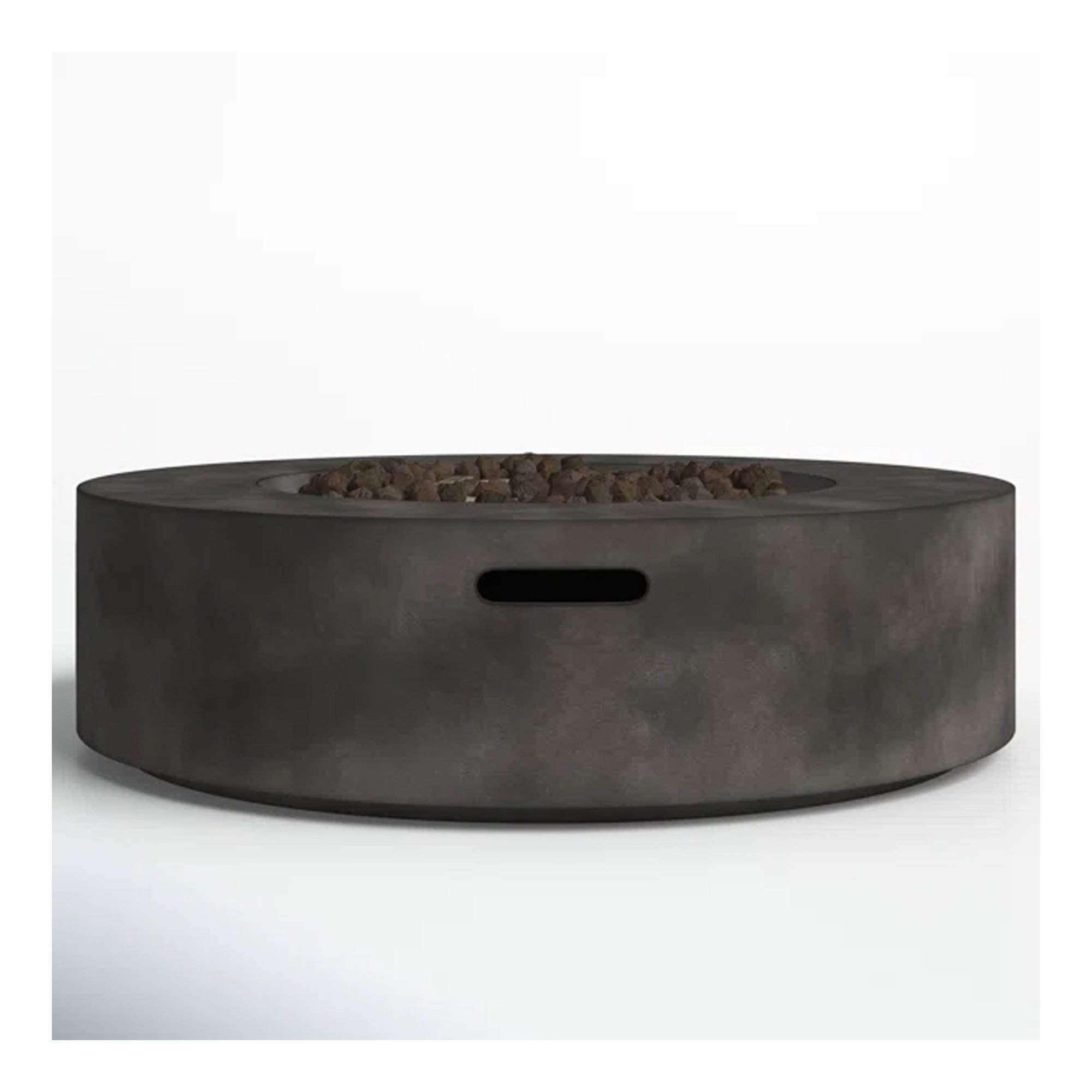 Latitude Run® 12" H Fiber Reinforced Concrete Outdoor Fire Pit Table ...