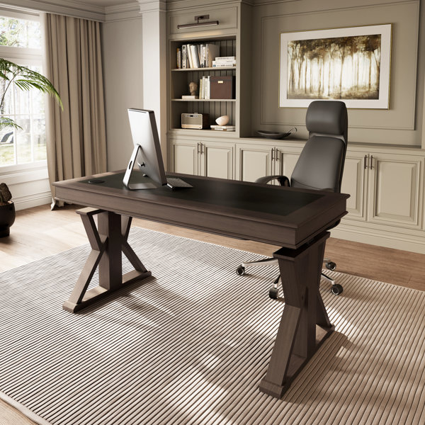 Wade Logan® Brexlynn 60'' W Height Adjustable Rectangle Executive Desk ...