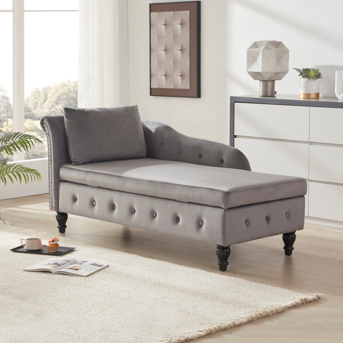 Willa Arlo Interiors Eastham Velvet Chaise Lounge & Reviews | Wayfair