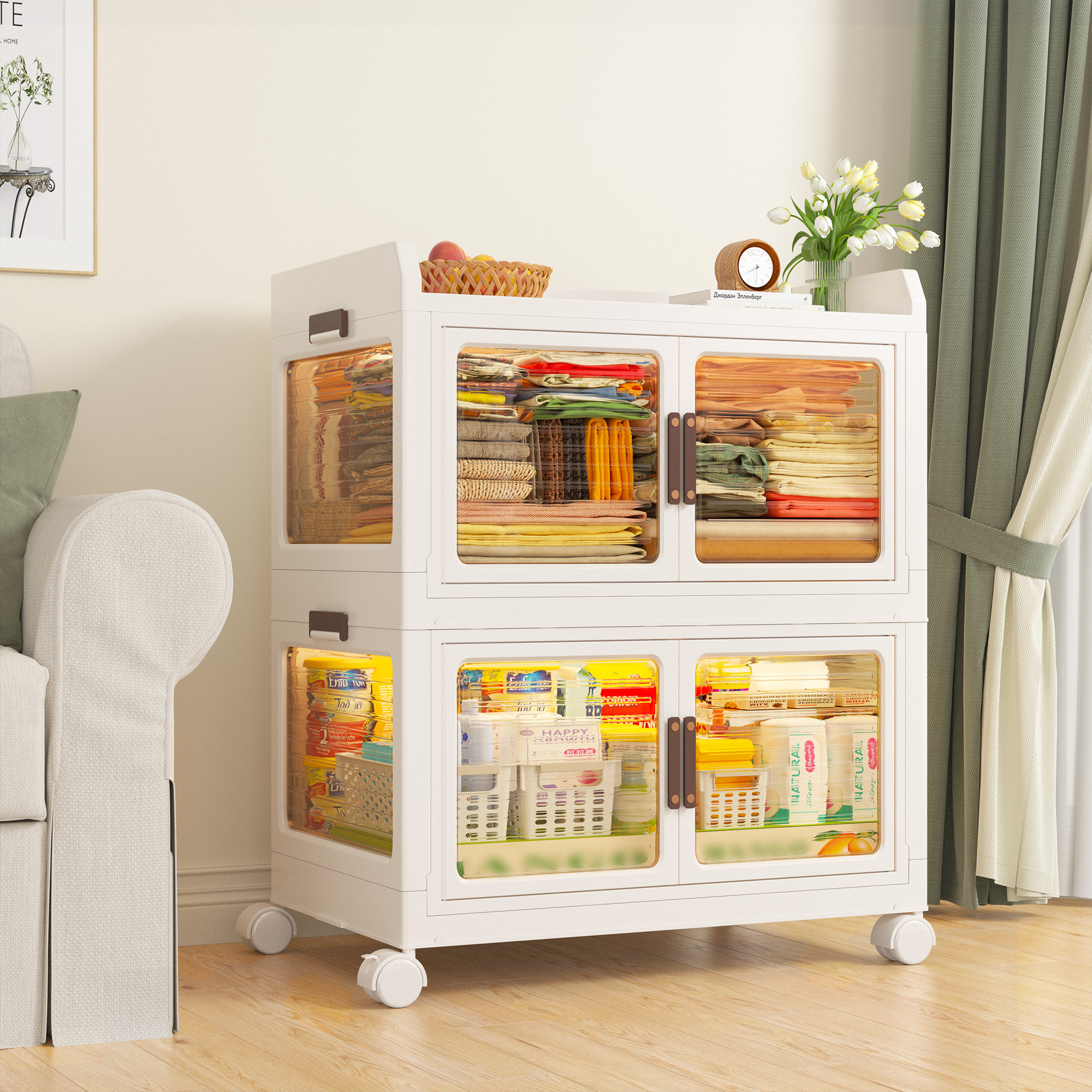 Rebrilliant Storage With Lids - Airtight Multi-use Organizer Bins For ...