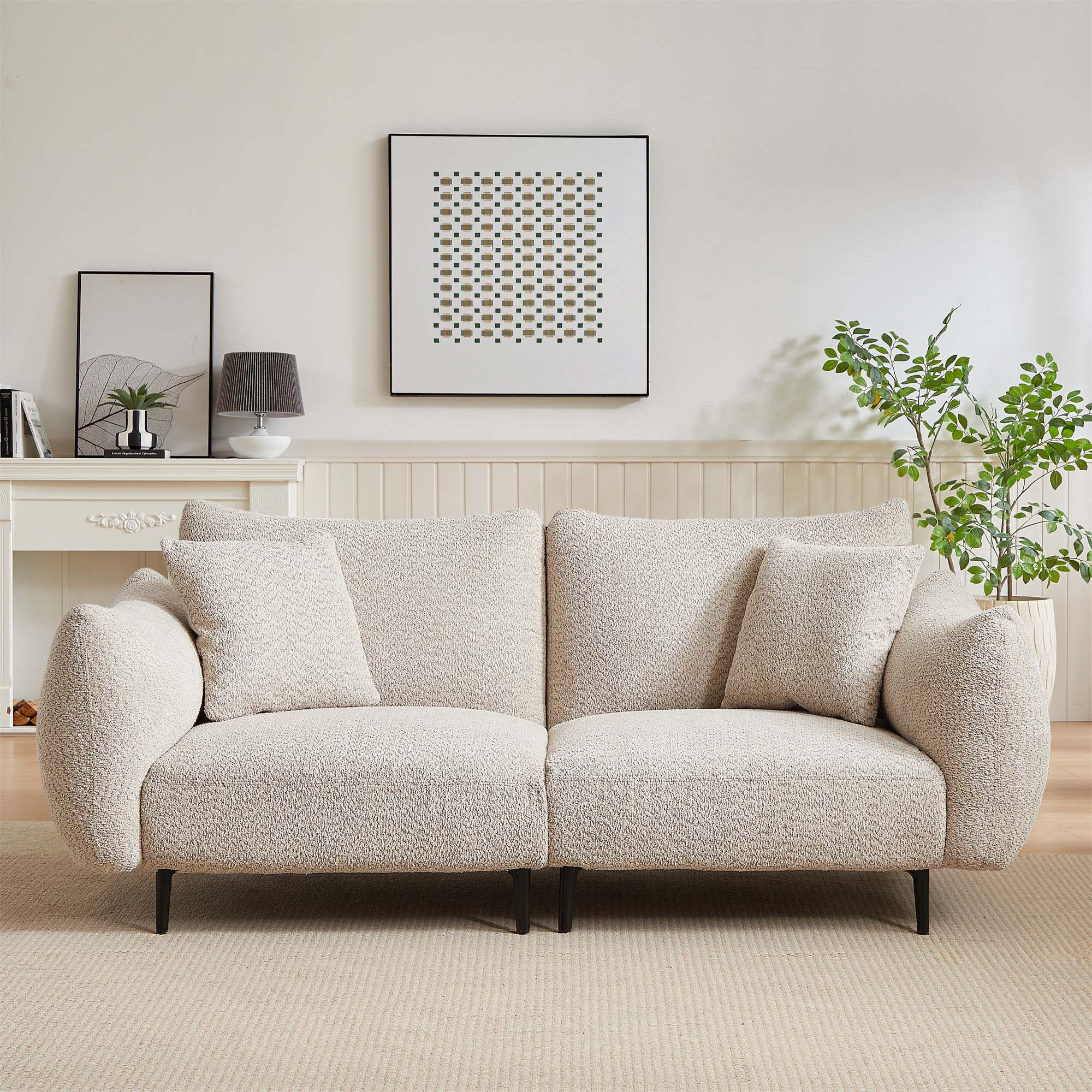 Corrigan Studio® Luxurious Chenille Sectional Sofa with Moveable ...