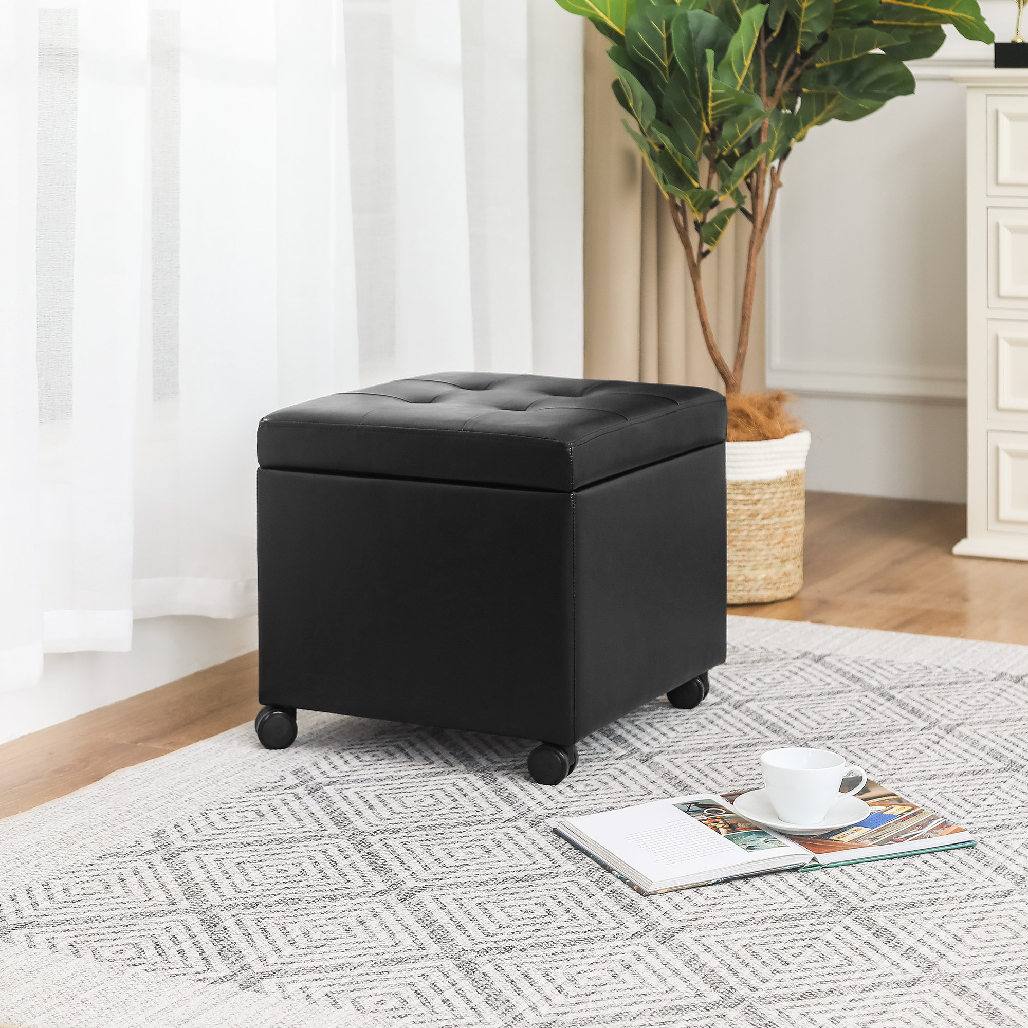 Ebern Designs Clariece Upholstered Ottoman & Reviews | Wayfair