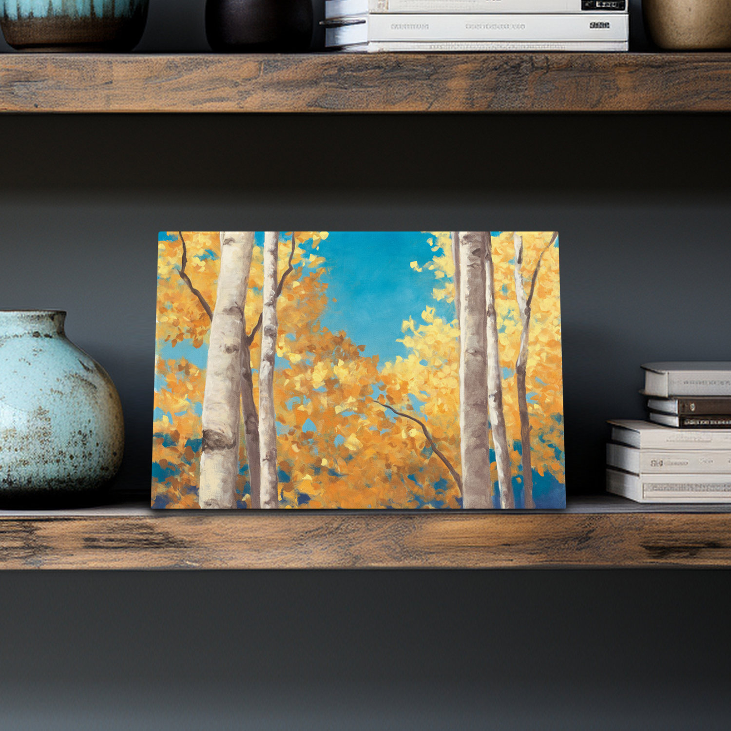 Ebern Designs Autumn And Birches Doubloons Art | Wayfair