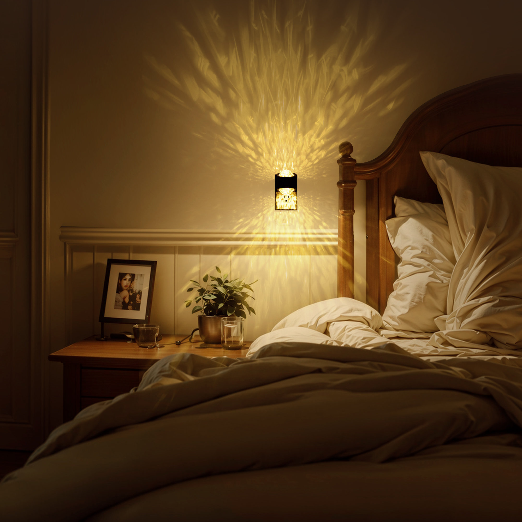 YANSUN Projection Diamond Lens Plug-In Night Light With CCT Changing ...