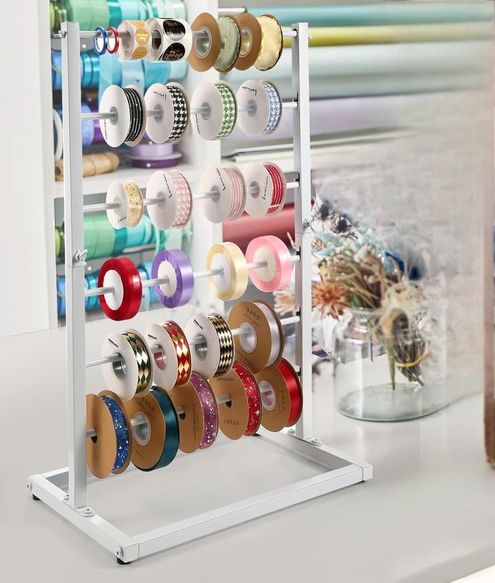 Latitude Run® 6 Tier Large Capacity Ribbon Storage Organizer Rack ...