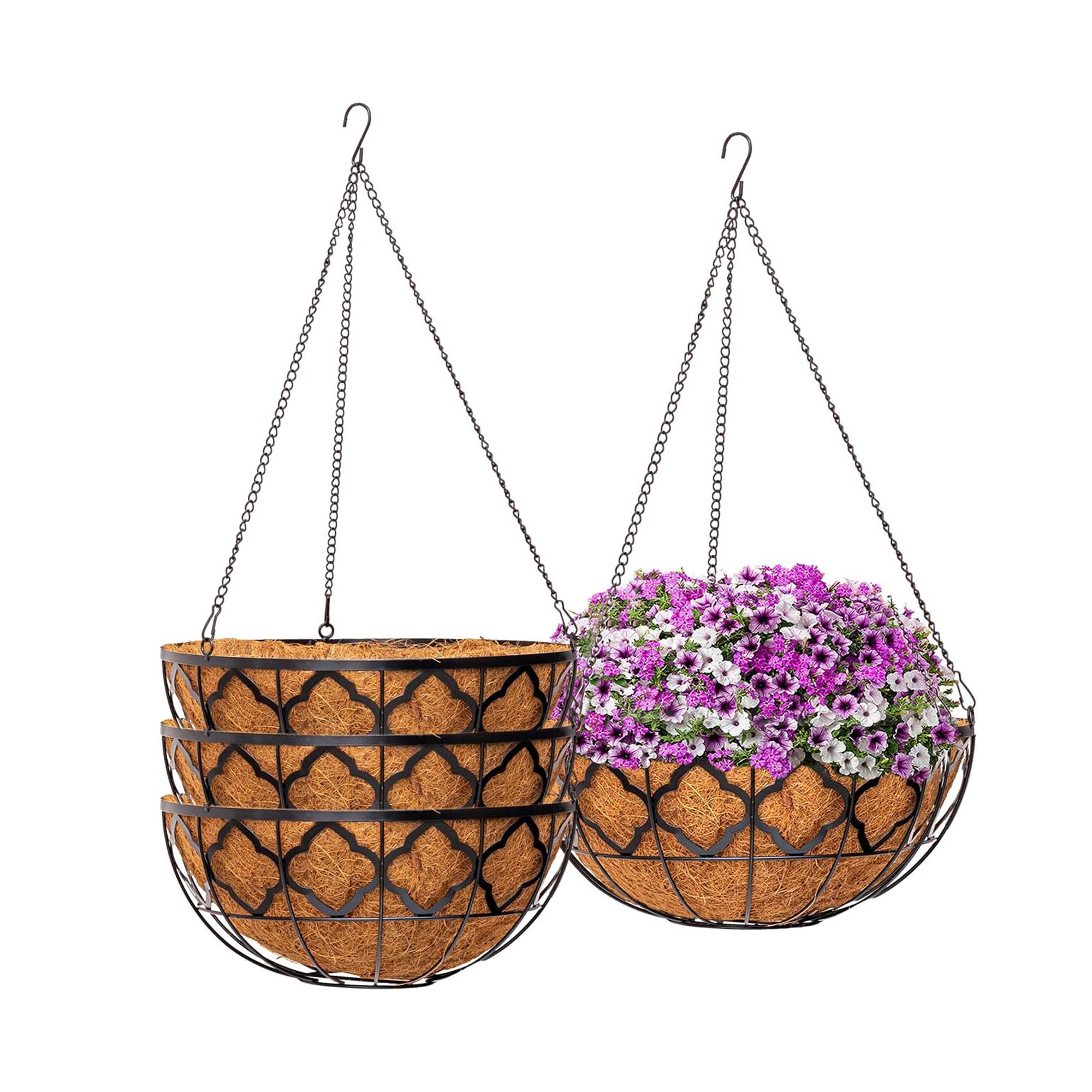 Ebern Designs Thioune Baskets 16 Inch With Coco Liner 4 Pack, Metal ...