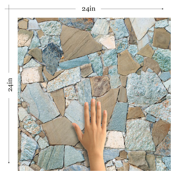 Rosecliff Heights Cyrus Stone Removable Peel and Stick Wallpaper Panel ...