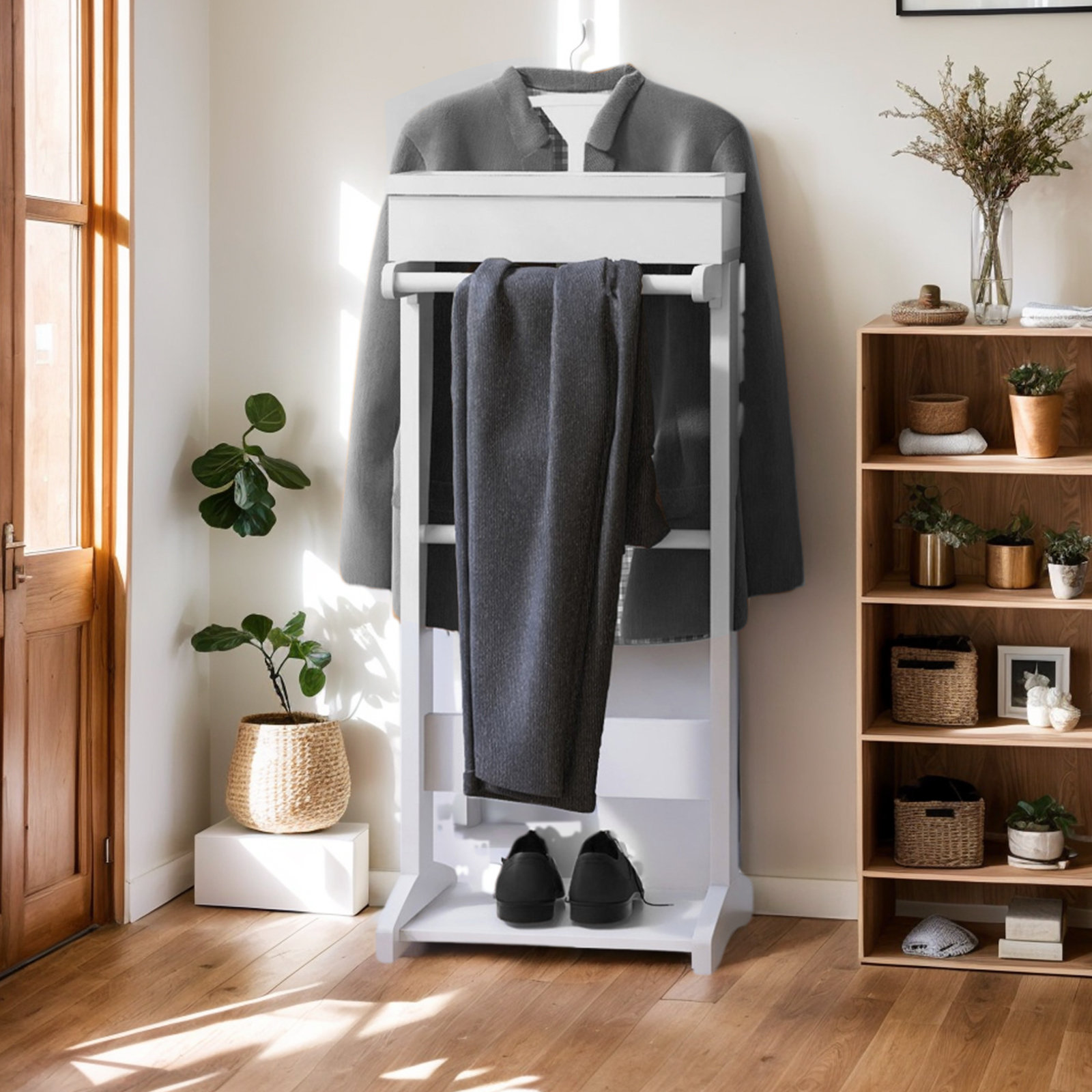 Latitude Run® Clothes Valet Stand, Suit Valet Stand For Men, Suit ...