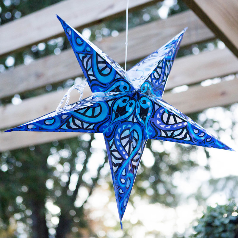 Canora Grey Brigit 22.5" Solar Powered Outdoor Hanging Light & Reviews ...