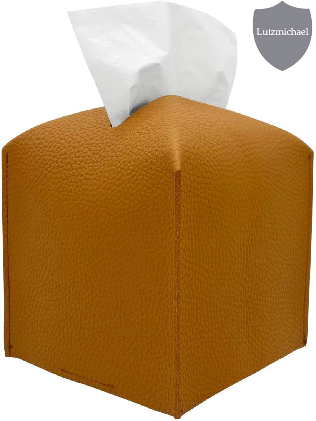 Latitude Run® Tissue Box Cover, Square PU Leather Tissue Box Holder ...