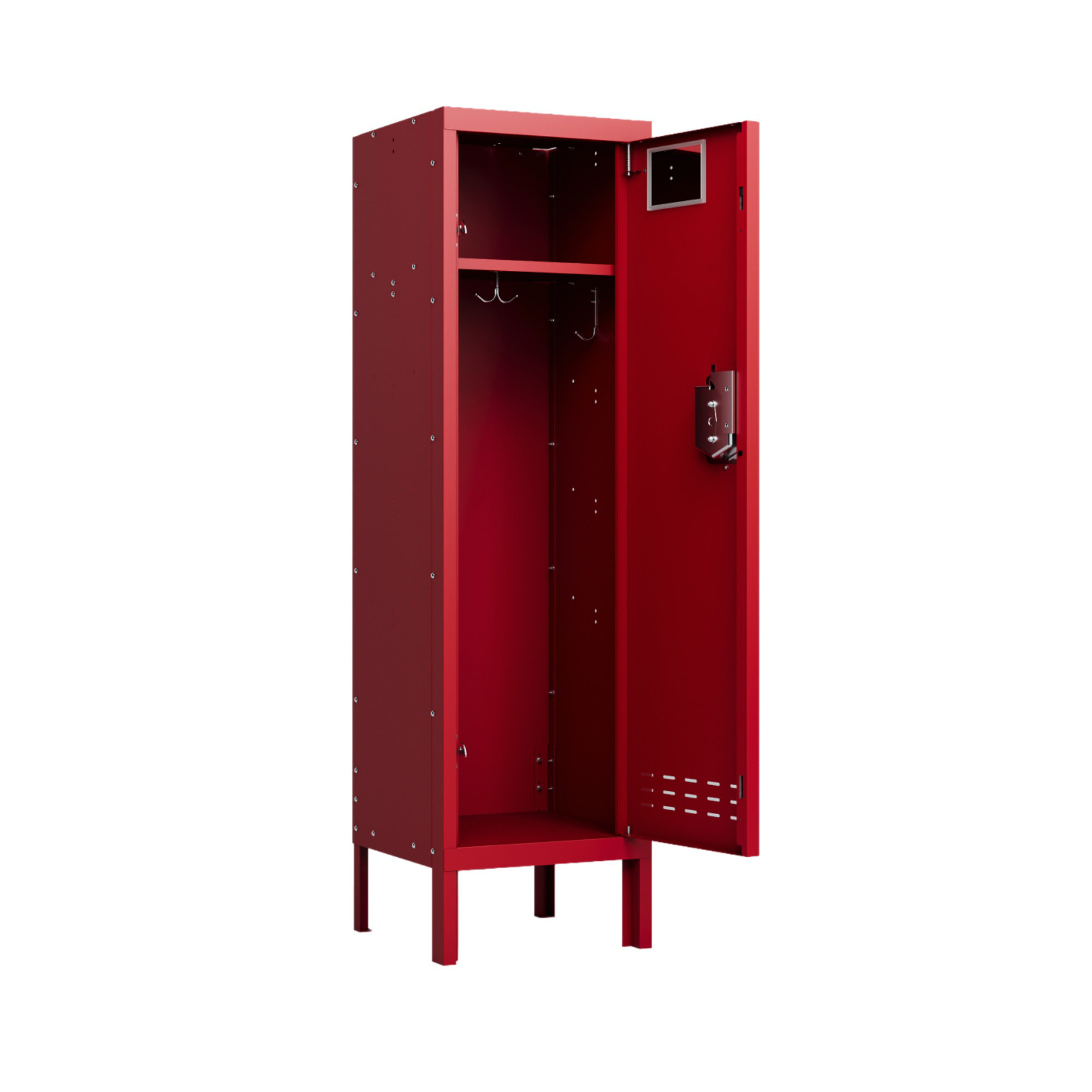 17 Stories Single Door Tall Single Metal Red Storage Cabinet | Wayfair