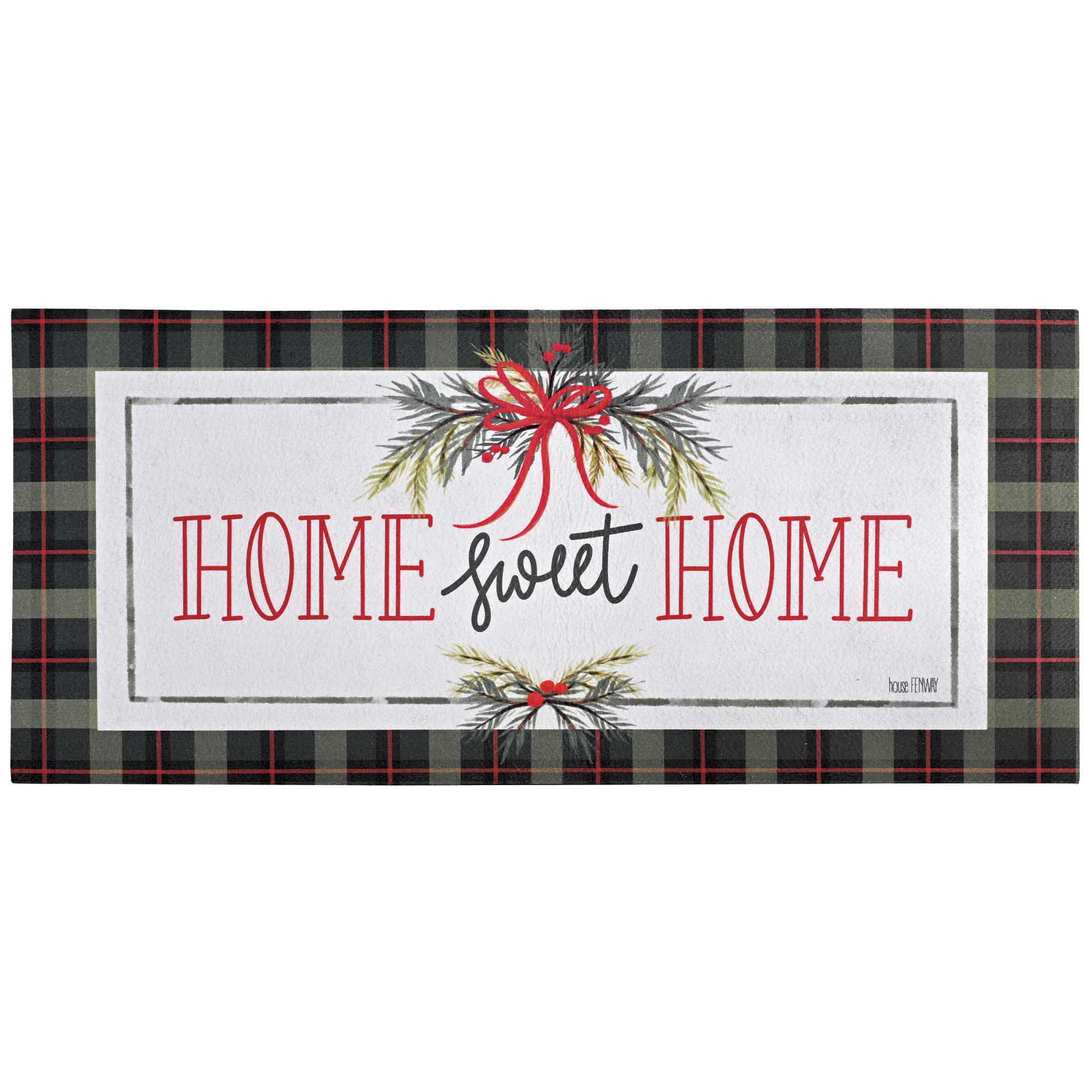 Ophelia & Co. Doormat Insert Plaid Home Sweet Home | Wayfair