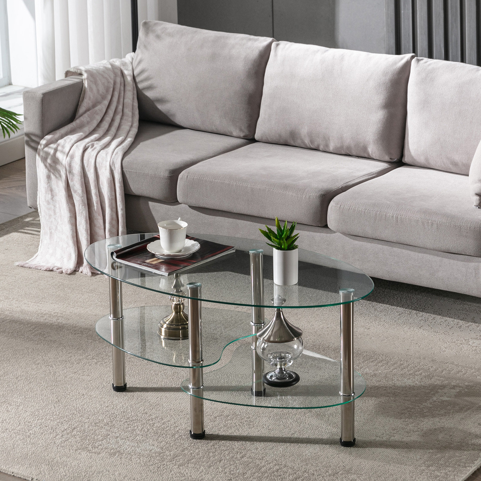 Wrought Studio™ Areatha 4 Legs Coffee Table with Storage & Reviews ...