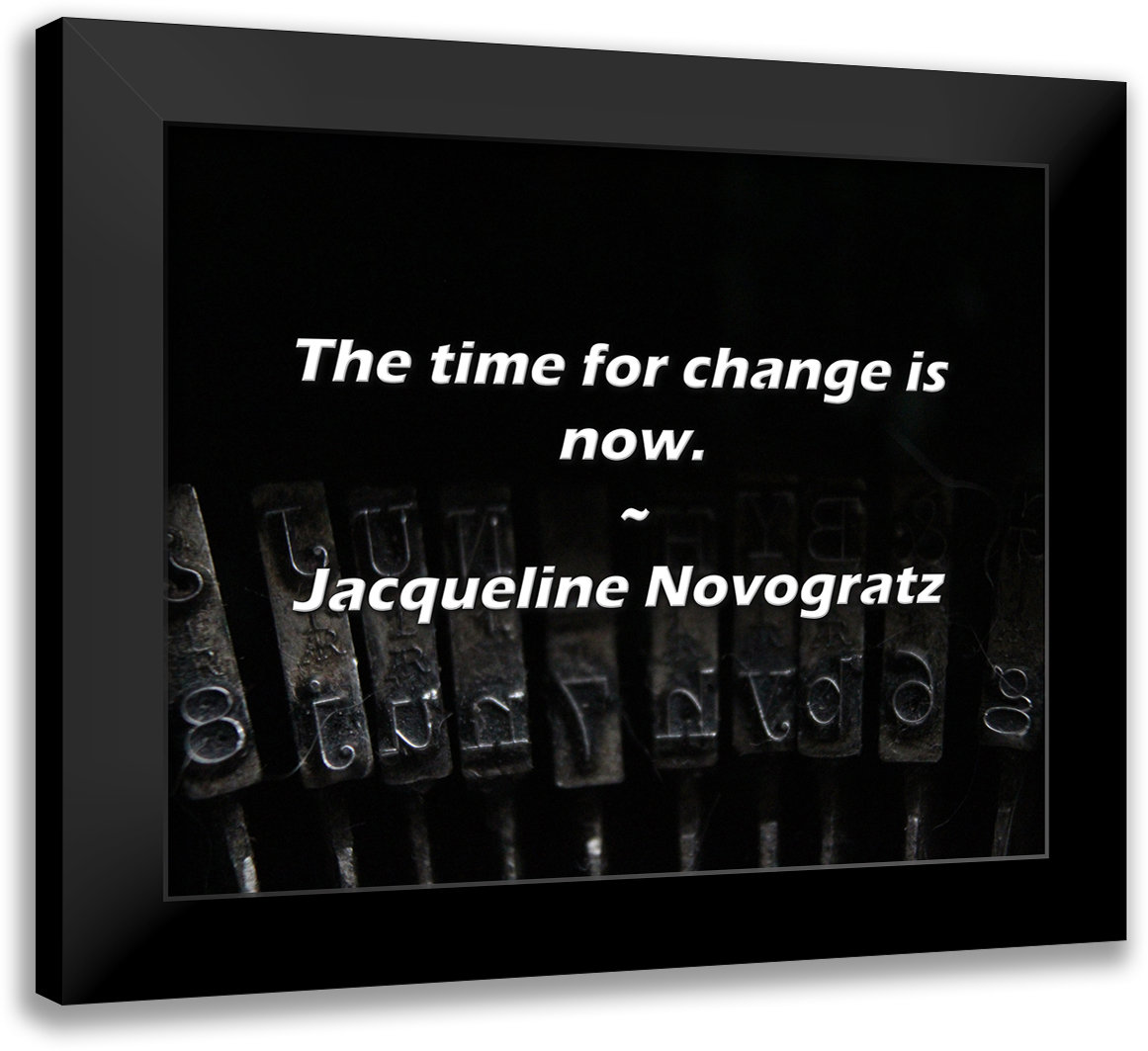 Trinx Jacqueline Novogratz Quote: The time for change is now. | Wayfair