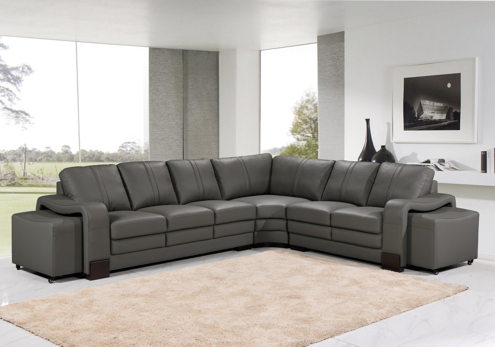 Brayden Studio Arnitra 3 - Piece Faux Leather Corner Sofa | Wayfair.co.uk