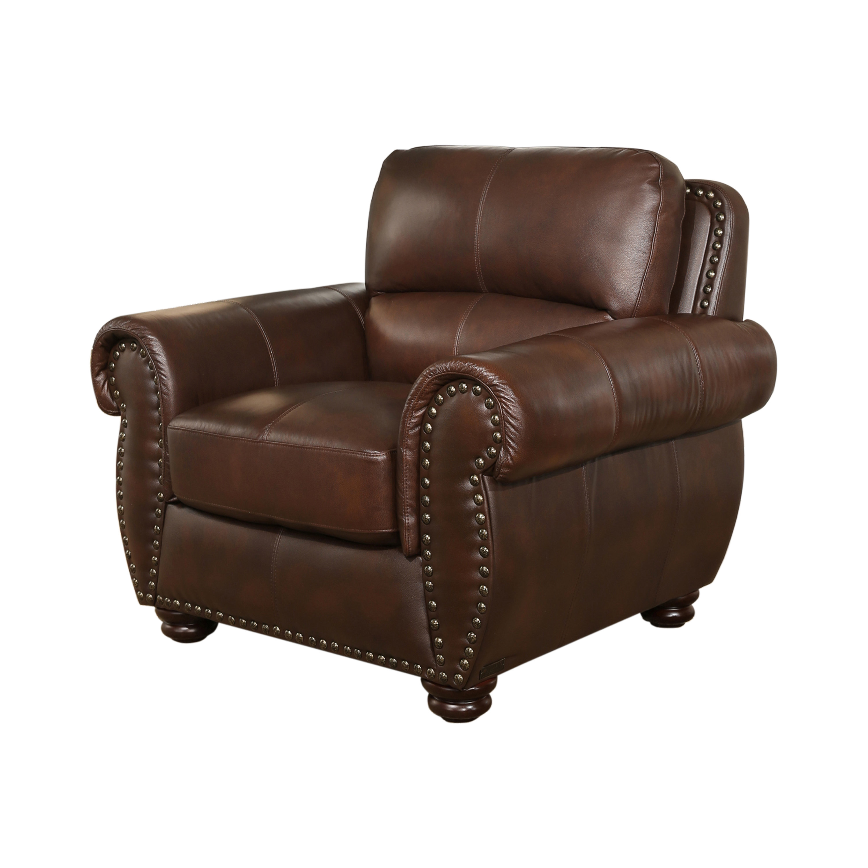 Canora Grey Ryelee 36'' Wide Leather Match Armchair | Wayfair