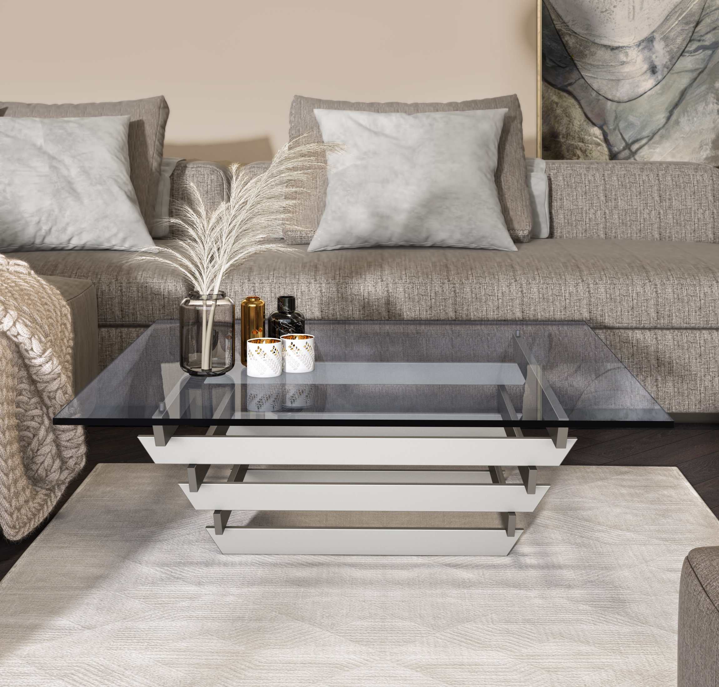 Wade Logan® Oman Glass Top Coffee Table & Reviews | Wayfair