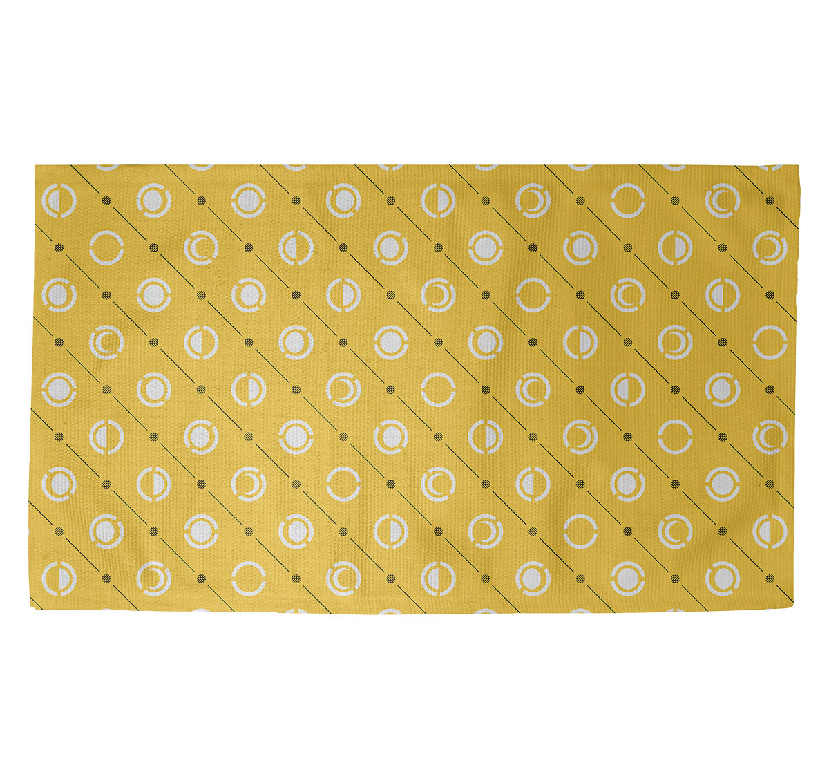 Brayden Studio® Moon Phases Yellow Area Rug | Wayfair