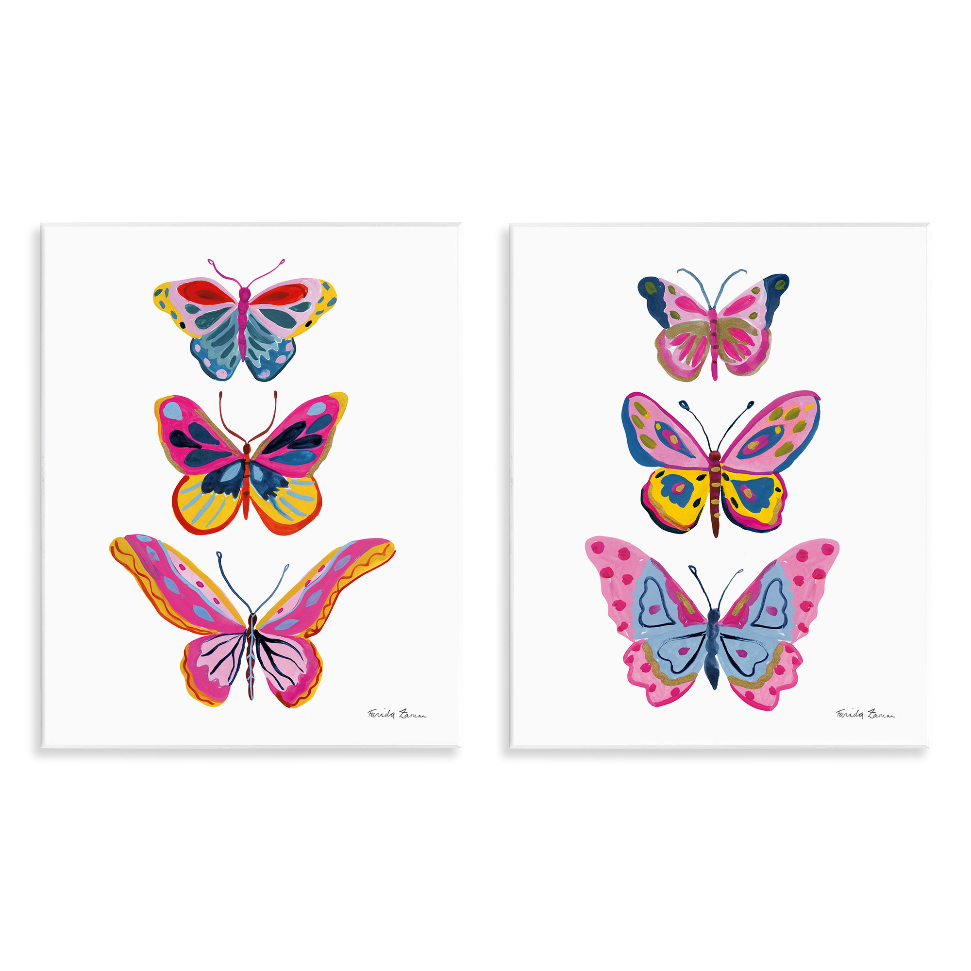 Ophelia & Co. Bright Flutter Butterflies Wall Plaque Art Set by Farida ...