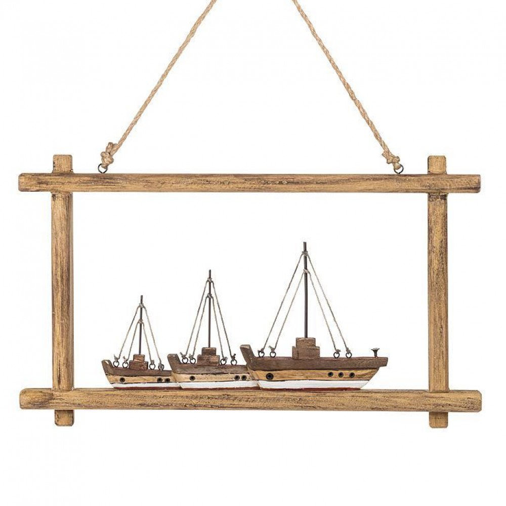 Breakwater Bay Three Sail Boats In A Rectangle Frame Wall Décor | Wayfair