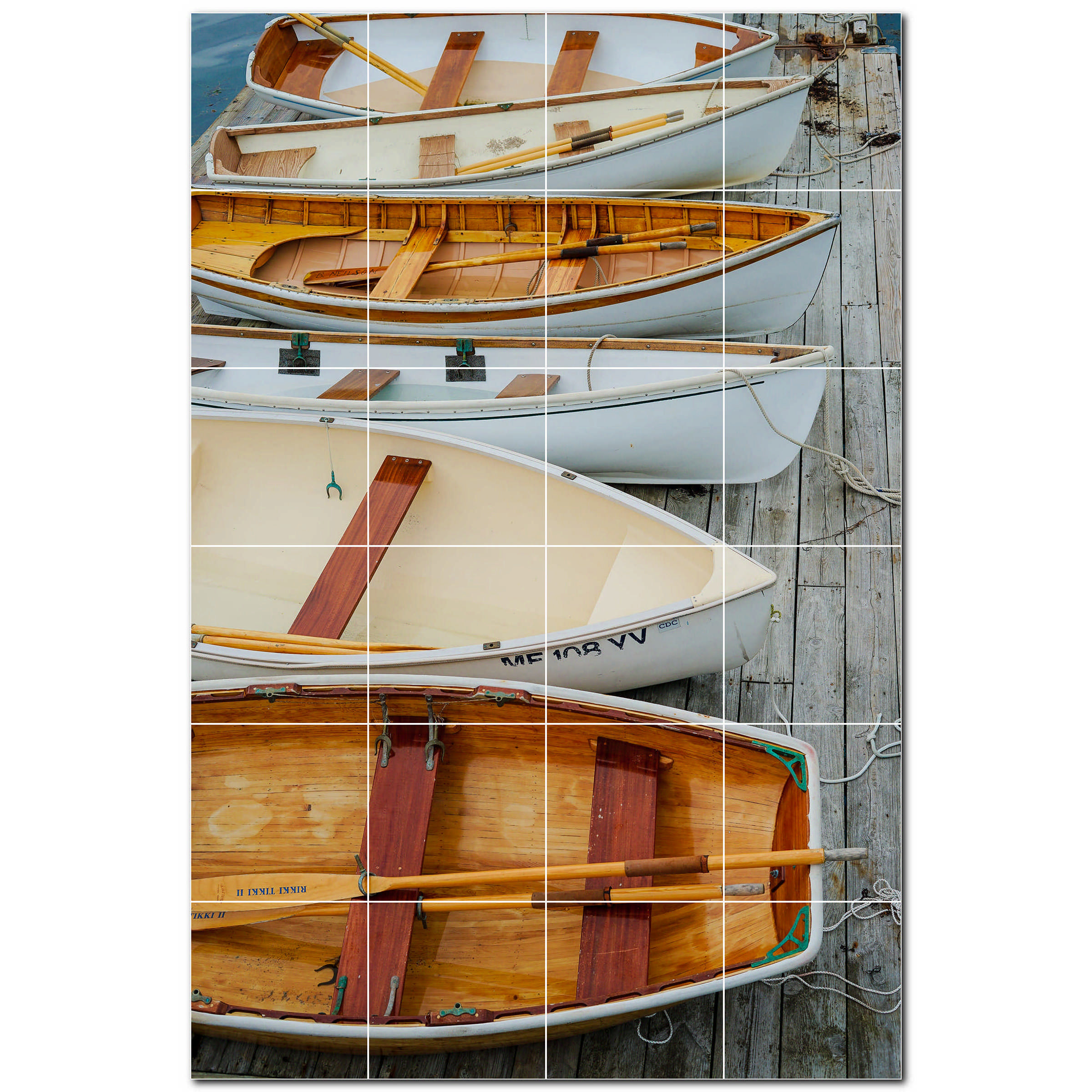 Picture-Tiles.com Boat Photo 12'' x 12'' Satin Ceramic Decorative Mural ...