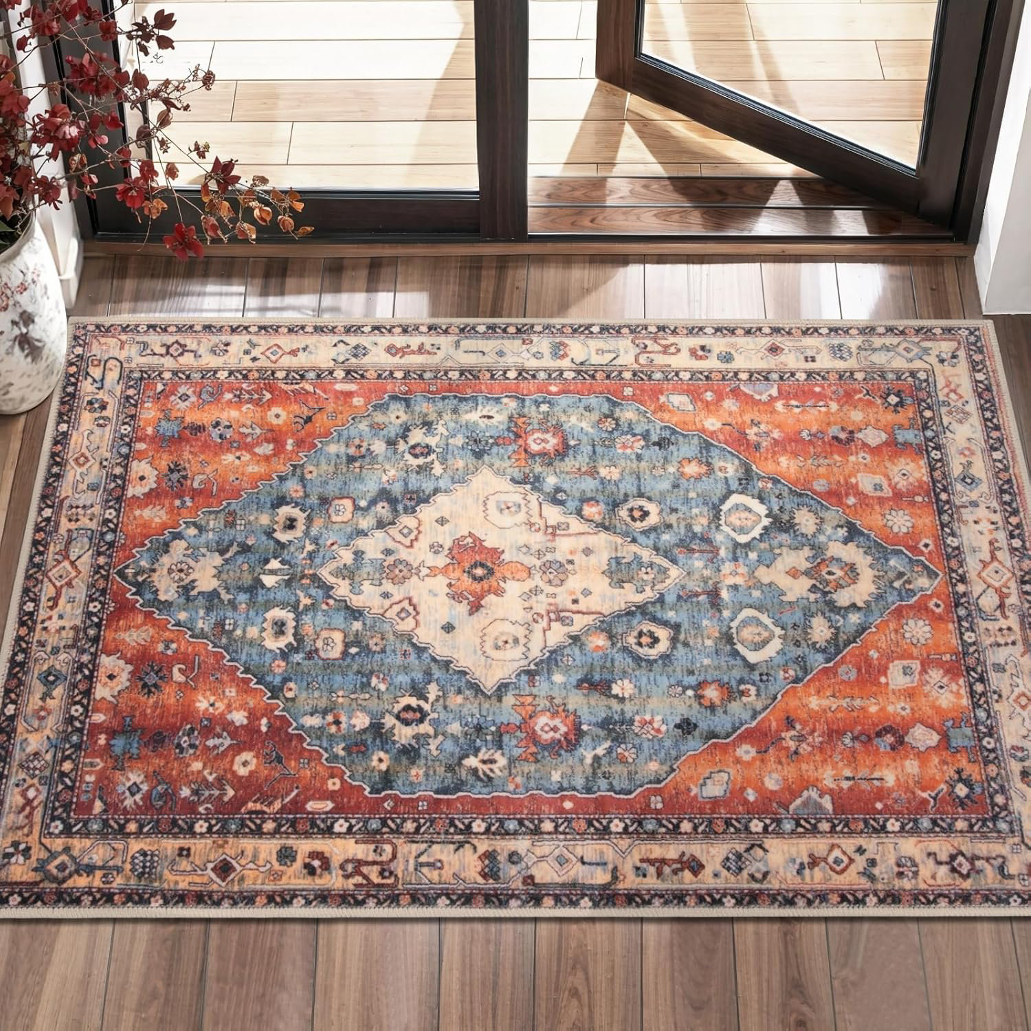 Bungalow Rose Boho Washable Kitchen Rugs Non-Slip | Wayfair
