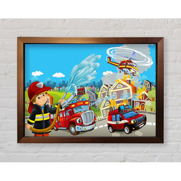 Bright Star Fireman Rescue - Single Picture Frame Art Prints | Wayfair ...