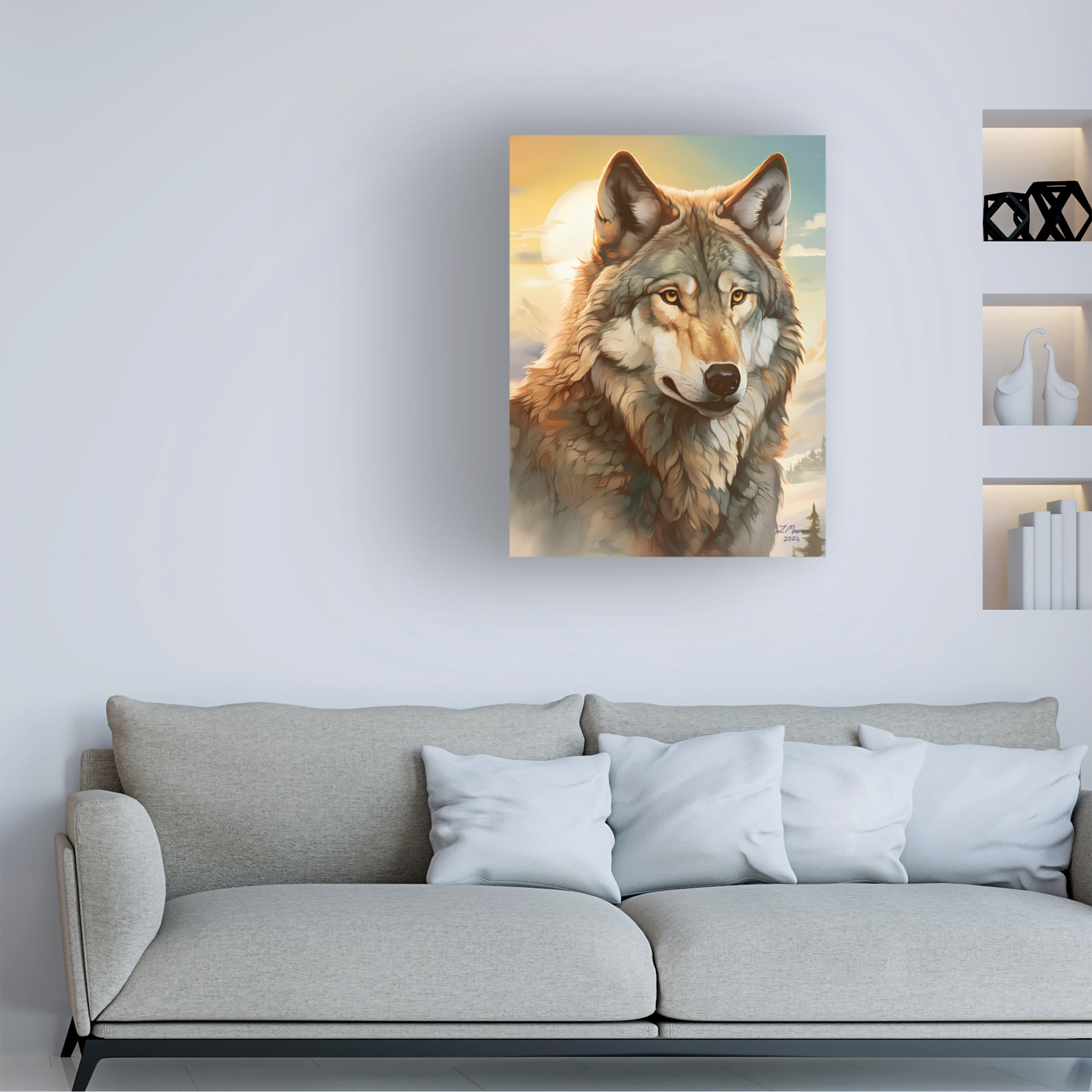 Trademark Fine Art Tanya Mavric Omega Wolf Canvas Art | Wayfair