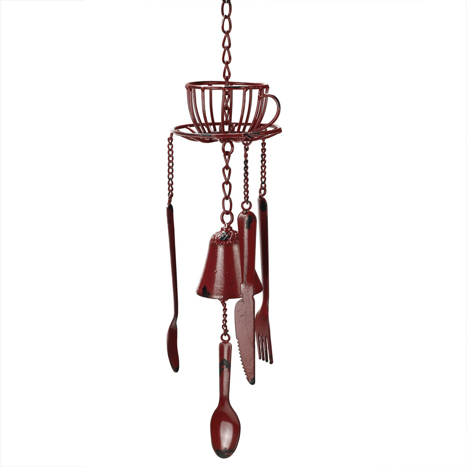 August Grove® 23.25" Cafe Themed Hanging Outdoor Garden Wind Chime ...