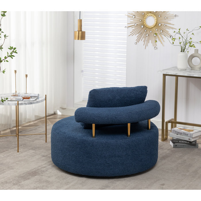 Orren Ellis Chenice Upholstered Swivel Barrel Chair & Reviews | Wayfair