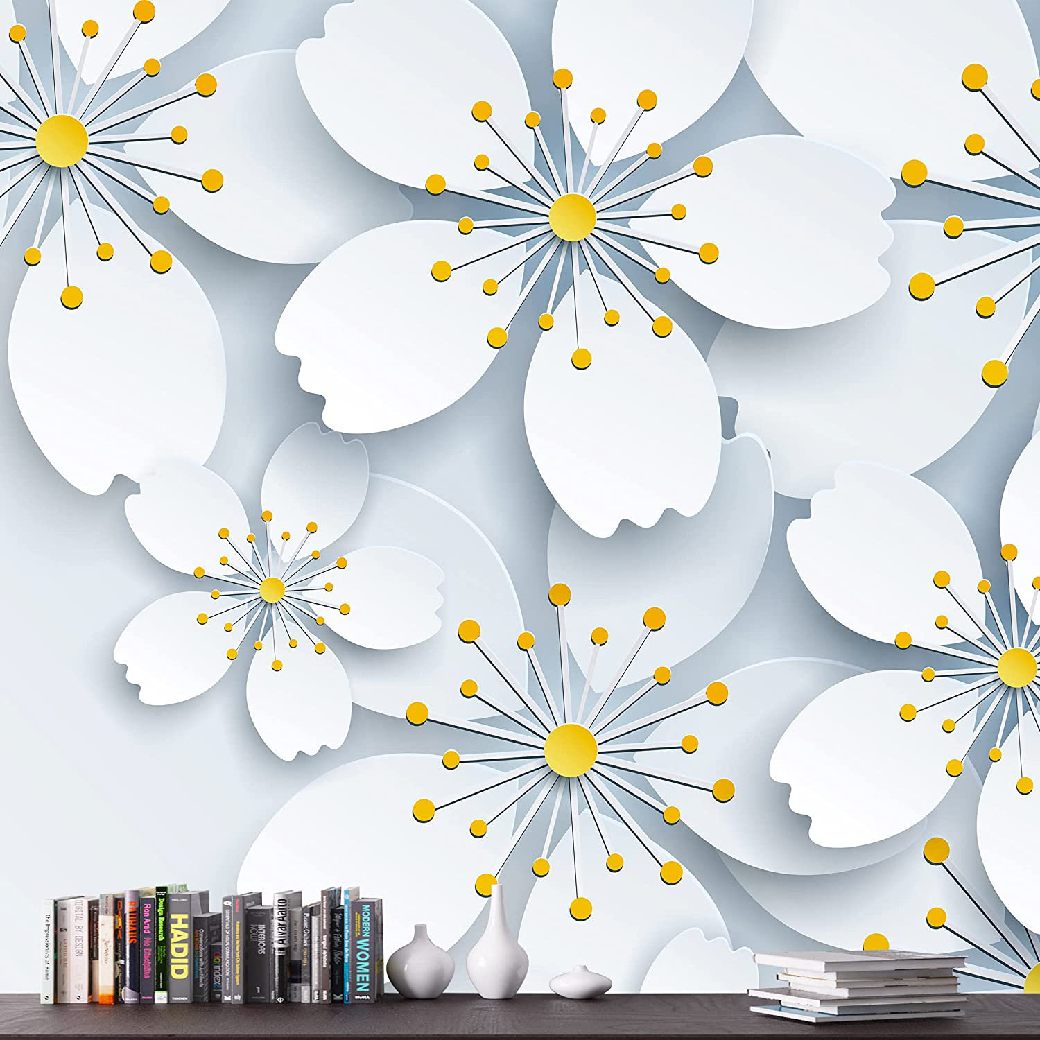 IDEA4WALL Lily Flowers Wall Mural - Wayfair Canada